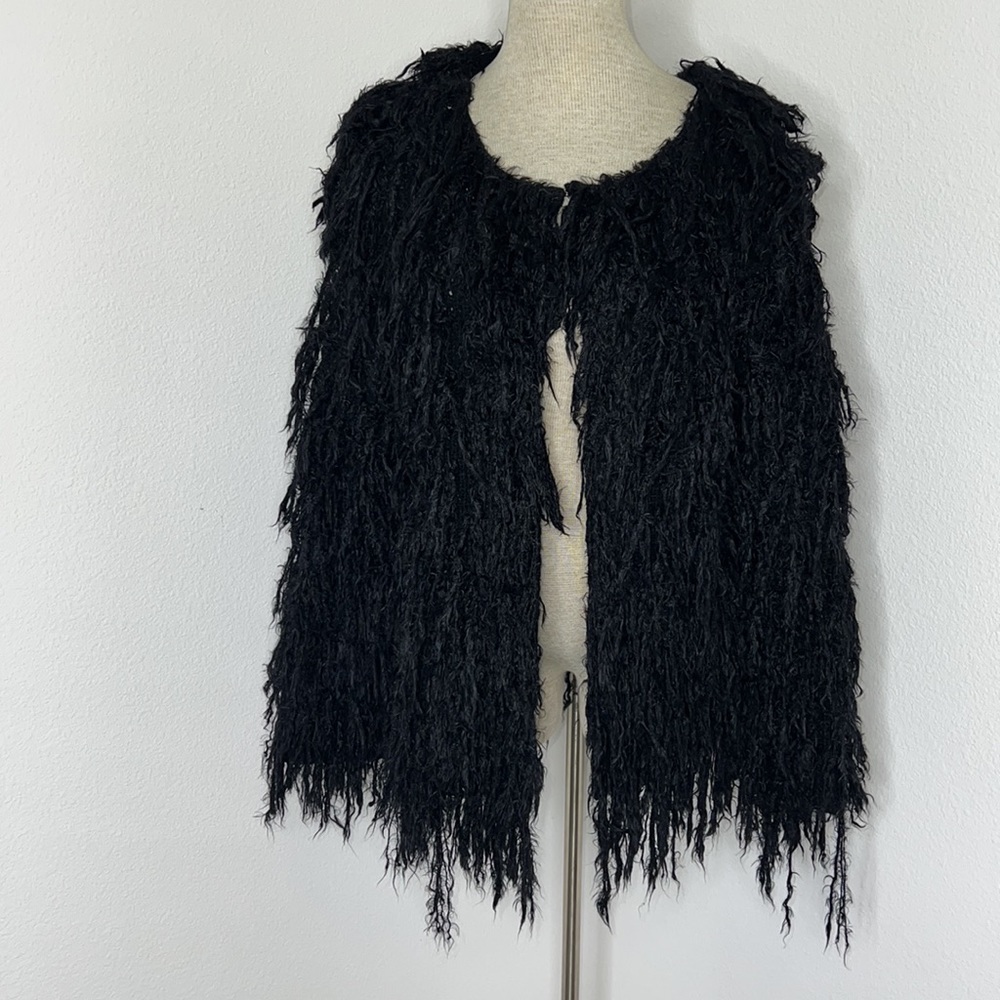 Free People Mongolian Faux Fur Shaggy Jacket - Gem